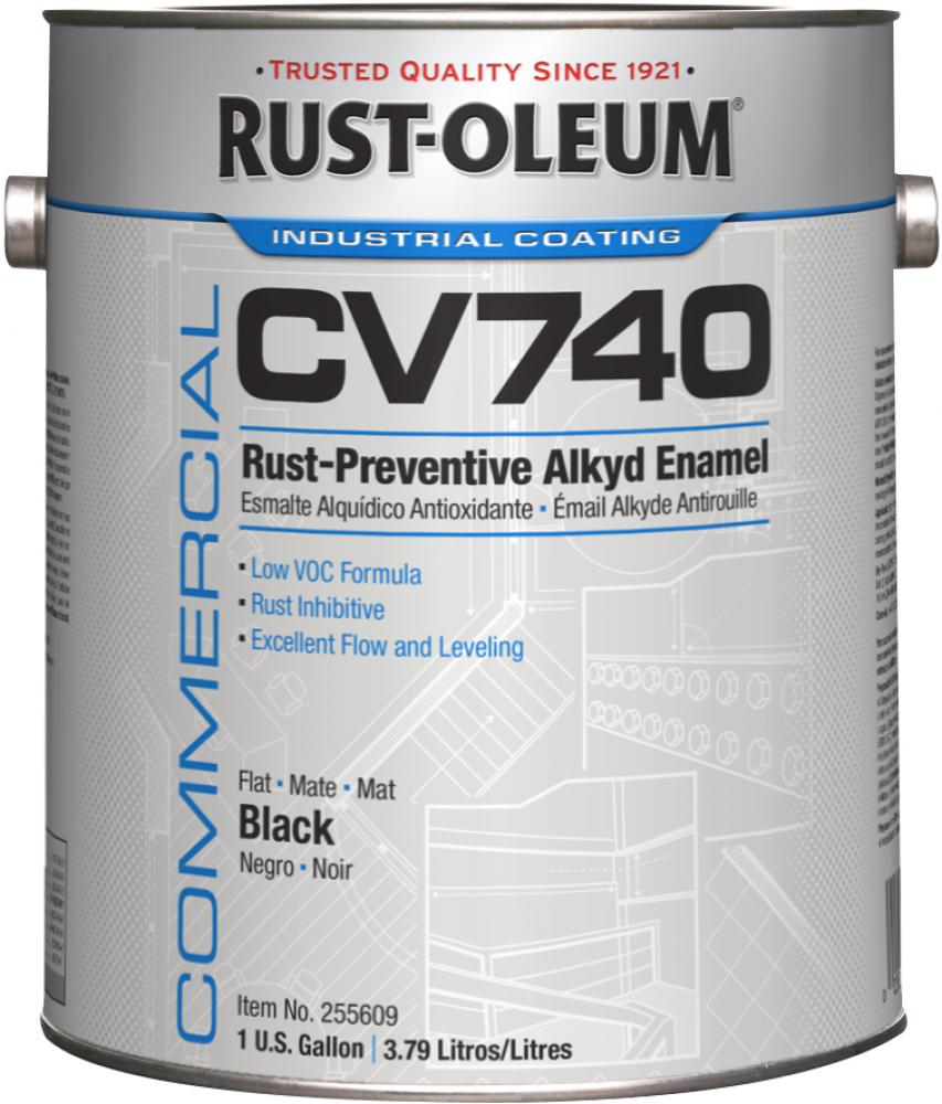 Rust-Oleum Commercial COMM 1-GL 2PK CV740 FLAT BLACK, 1 Gallon : 255609 ...